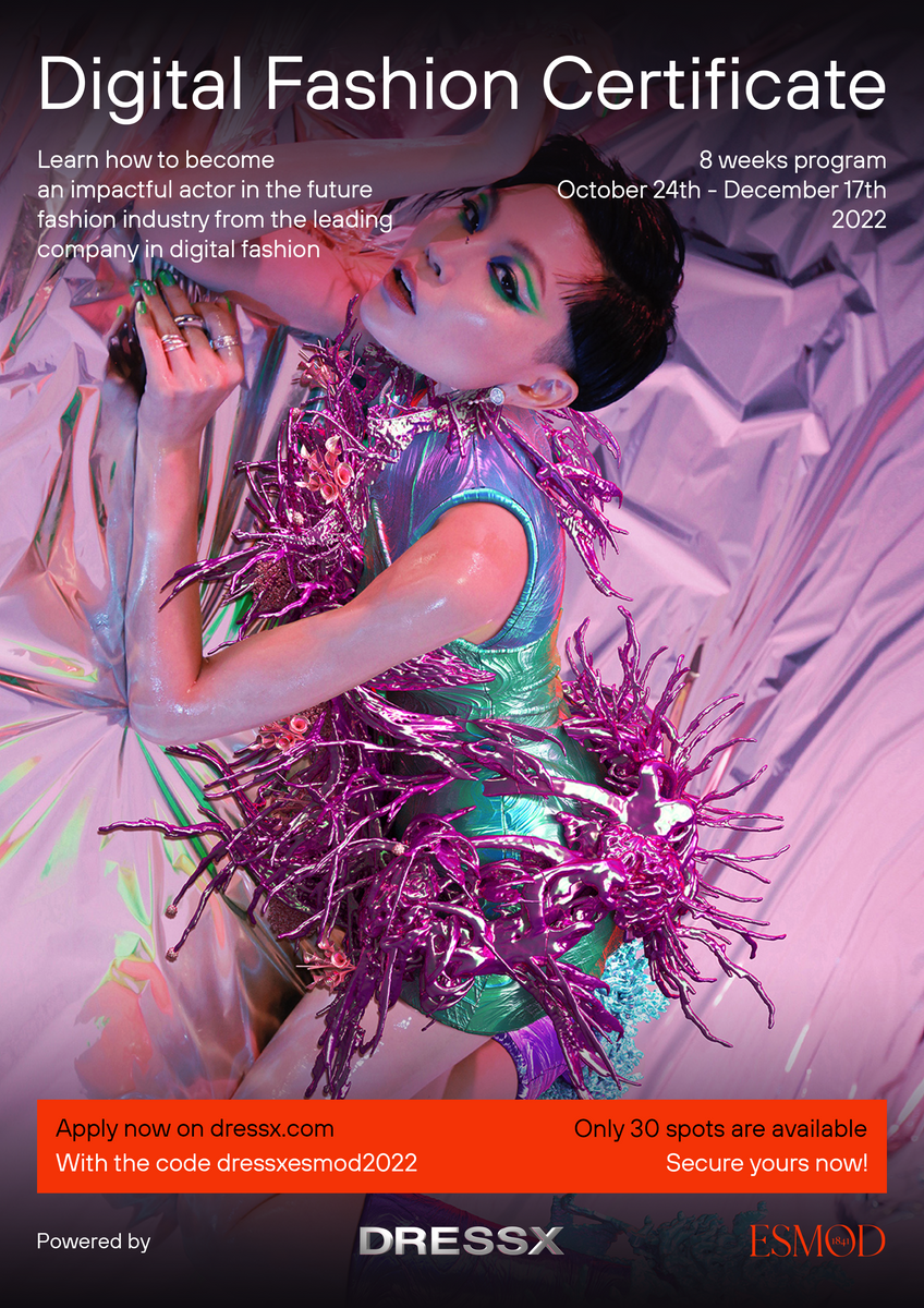 DIGITAL FASHION CERTIFICATE 2022 – DRESSX / More Dash Inc. dba DRESSX