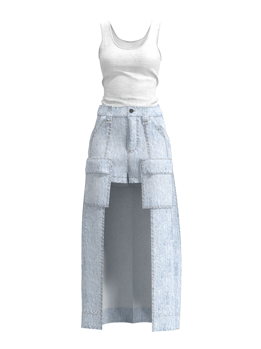 HYBRIDIZED maxi-shorts and top – DRESSX / More Dash Inc. dba DRESSX