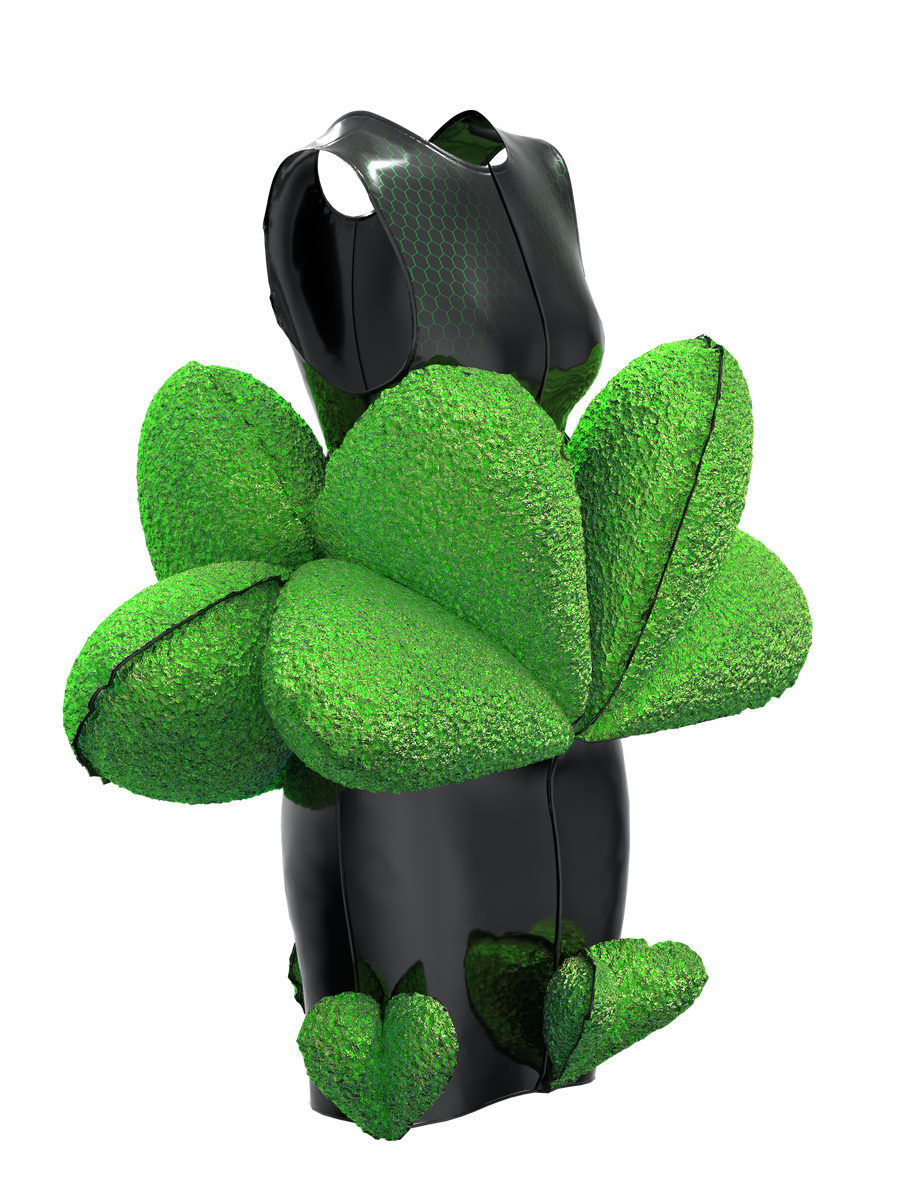 Dress multiplying hearts green – DRESSX / More Dash Inc. dba DRESSX