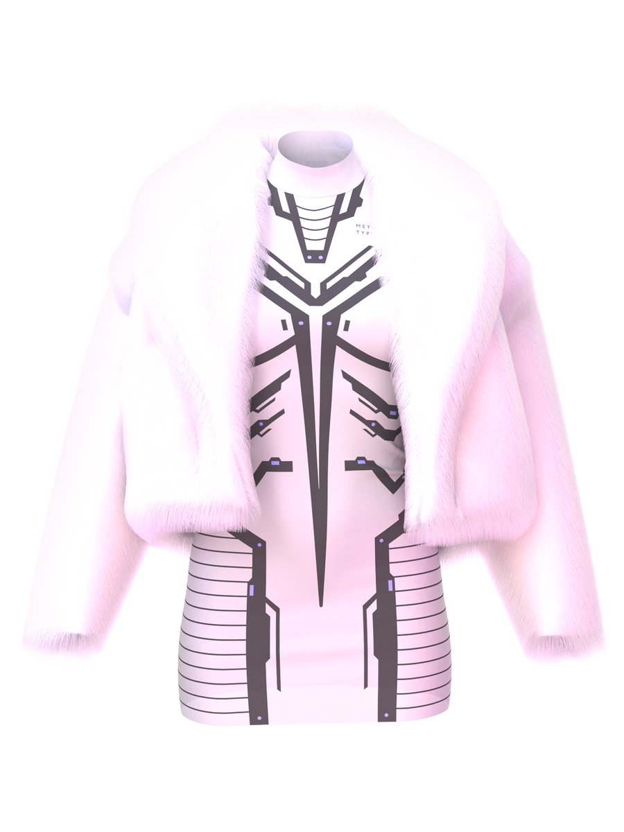MECHA Fur Coat + Dress White – DRESSX / More Dash Inc. dba DRESSX