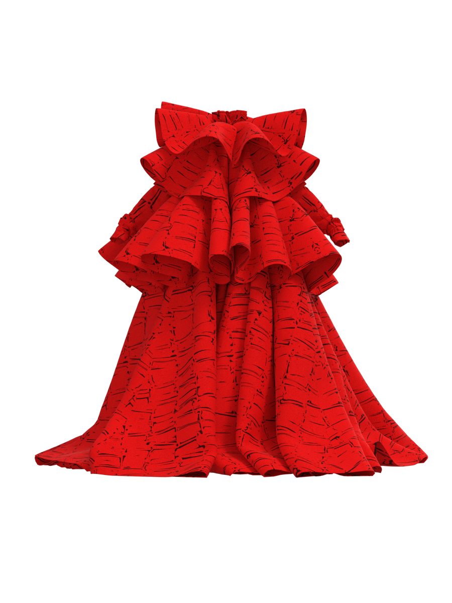 Red Dress_JABOT.LAYERS – DRESSX / More Dash Inc. dba DRESSX
