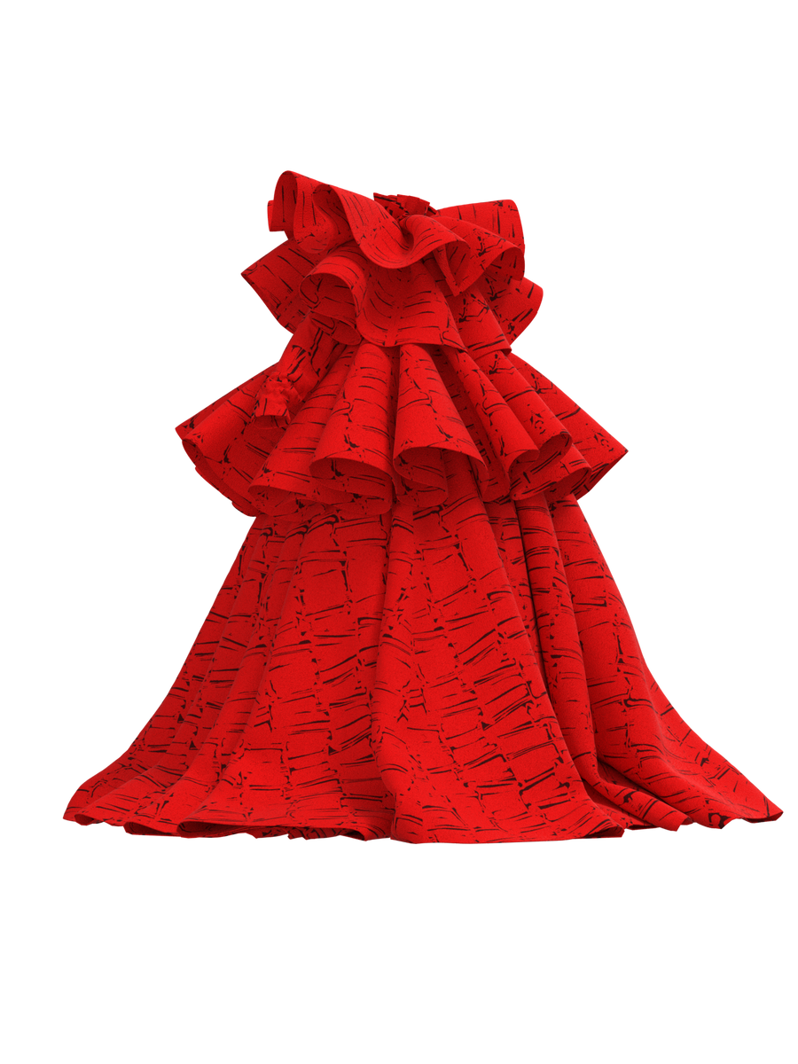 Red Dress_JABOT.LAYERS – DRESSX / More Dash Inc. dba DRESSX