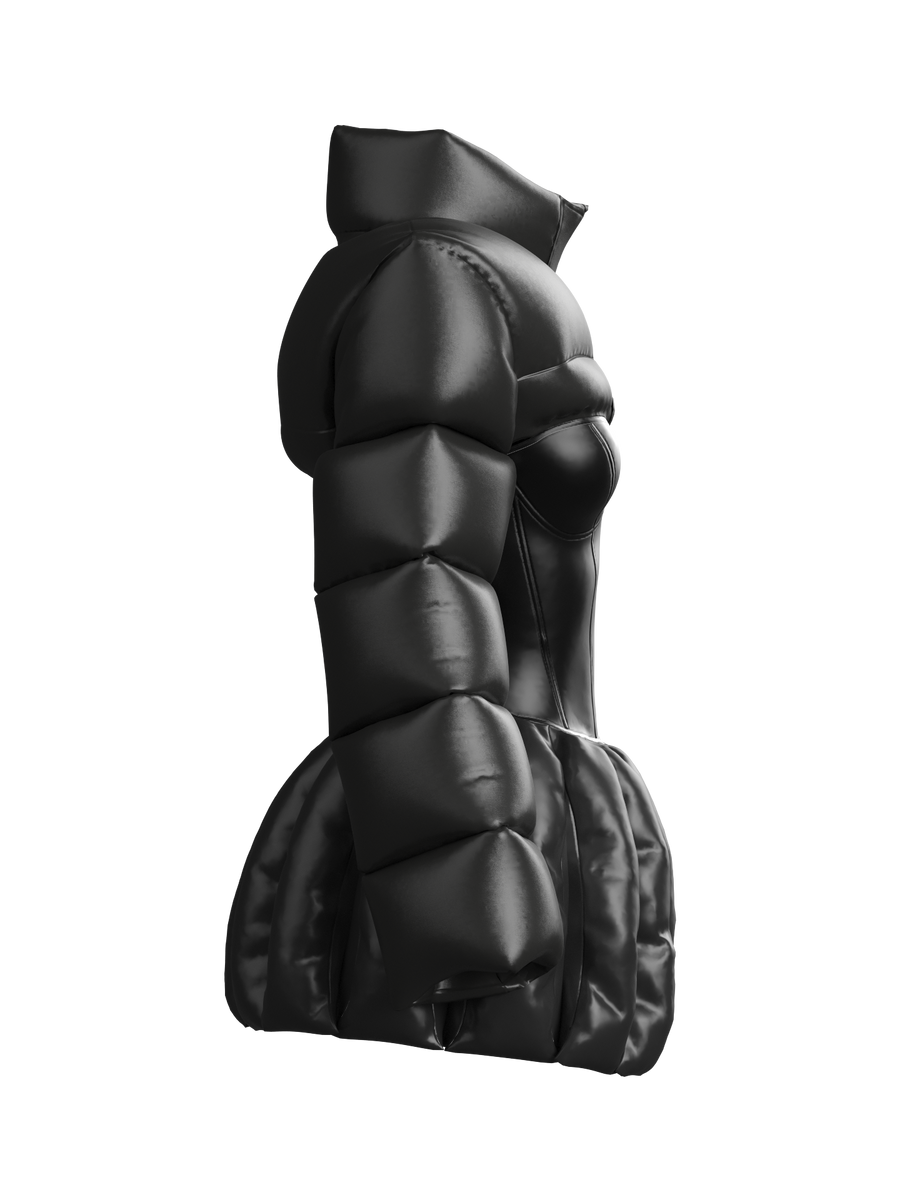Corset Puffy Jacket BLACK – DRESSX / More Dash Inc. dba DRESSX