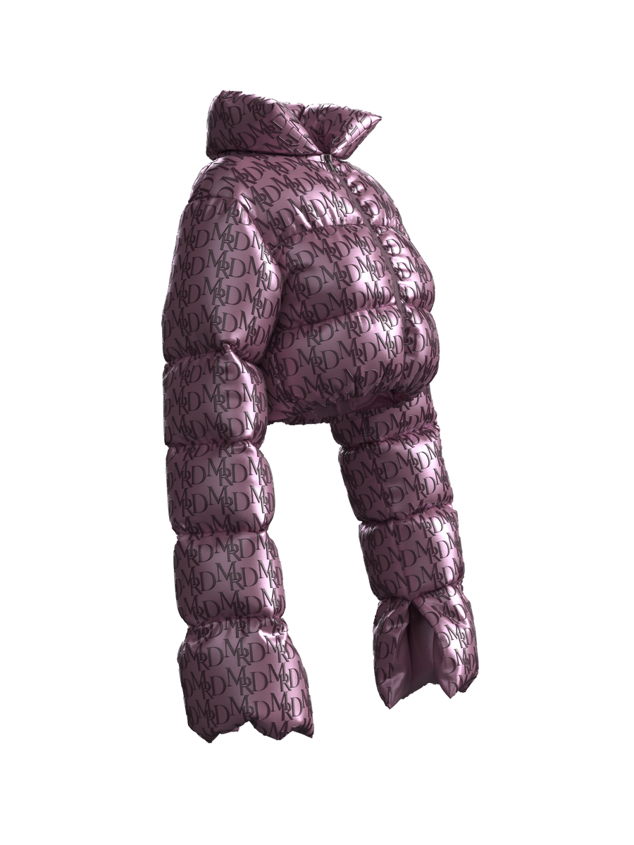 Graphic Logo Puffy Jacket PINK – DRESSX / More Dash Inc. dba DRESSX