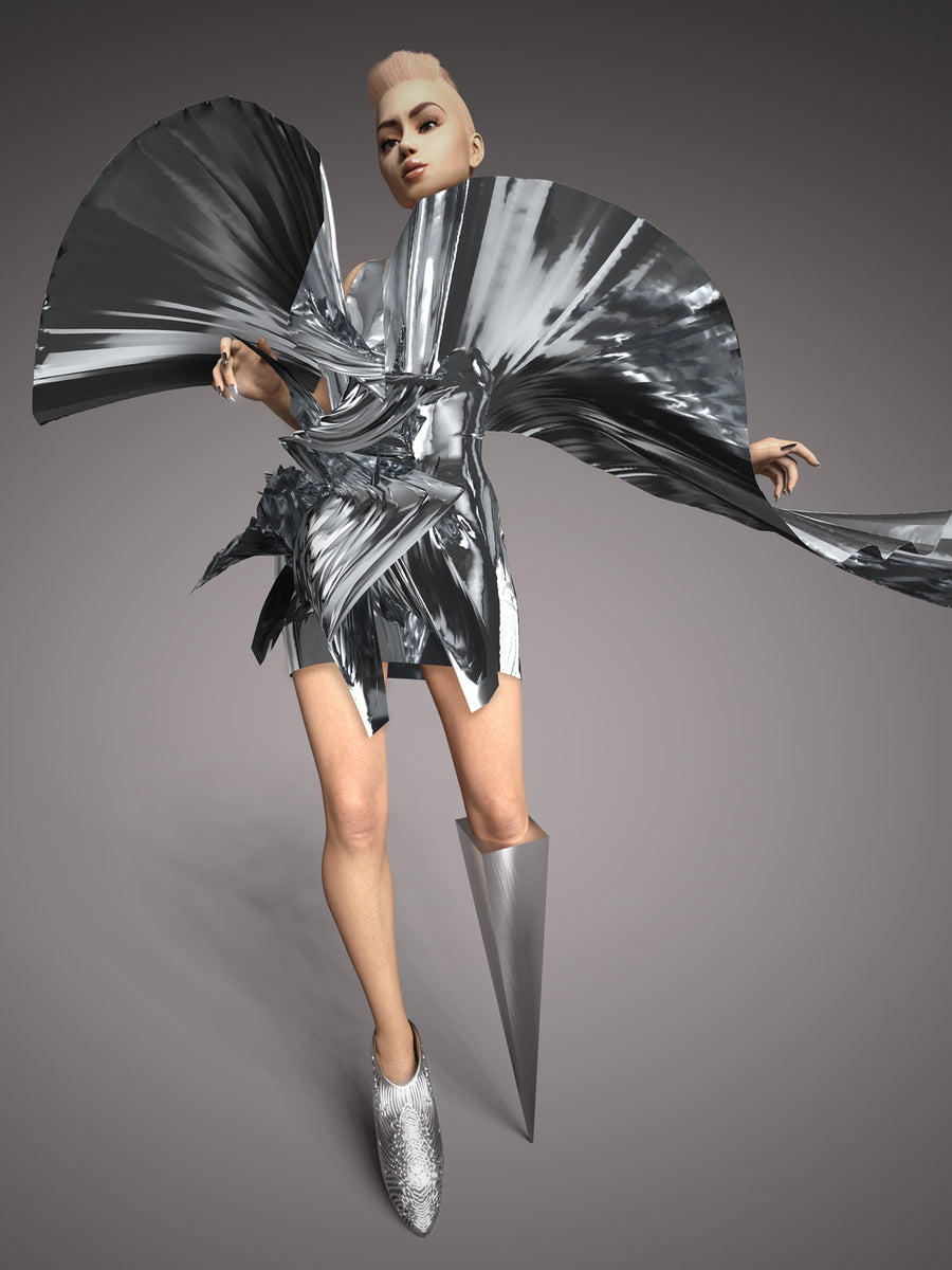 Silver Exuberance Dress – DRESSX / More Dash Inc. dba DRESSX